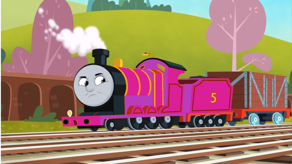 “What are you doing, James? You're a big pink steamie!” | Fandom