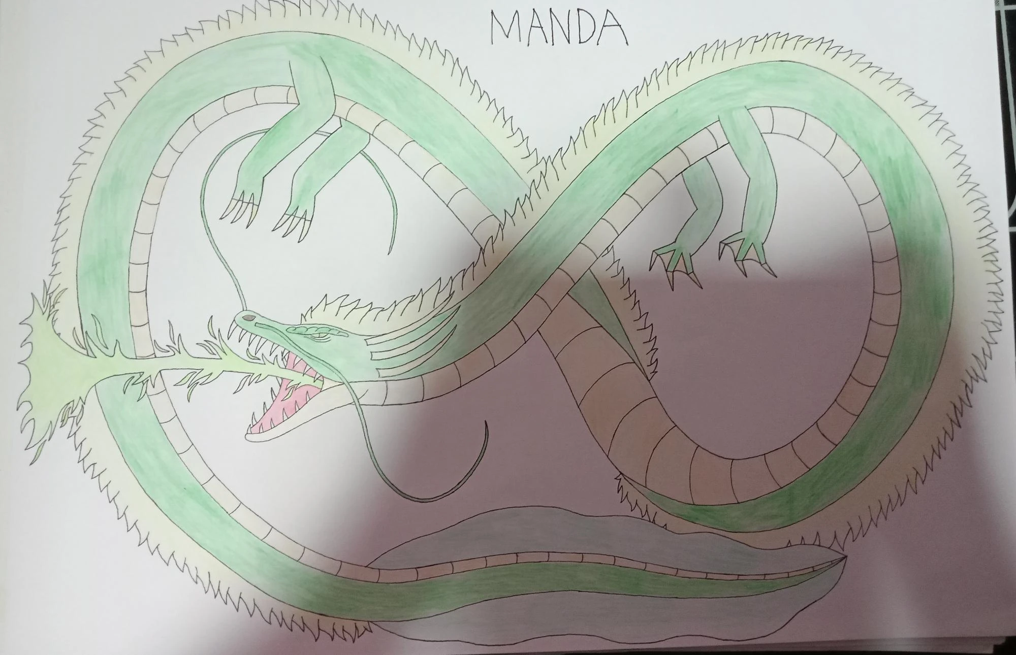Gojira: Kingdom Manda Sketch (Finalized) | Fandom