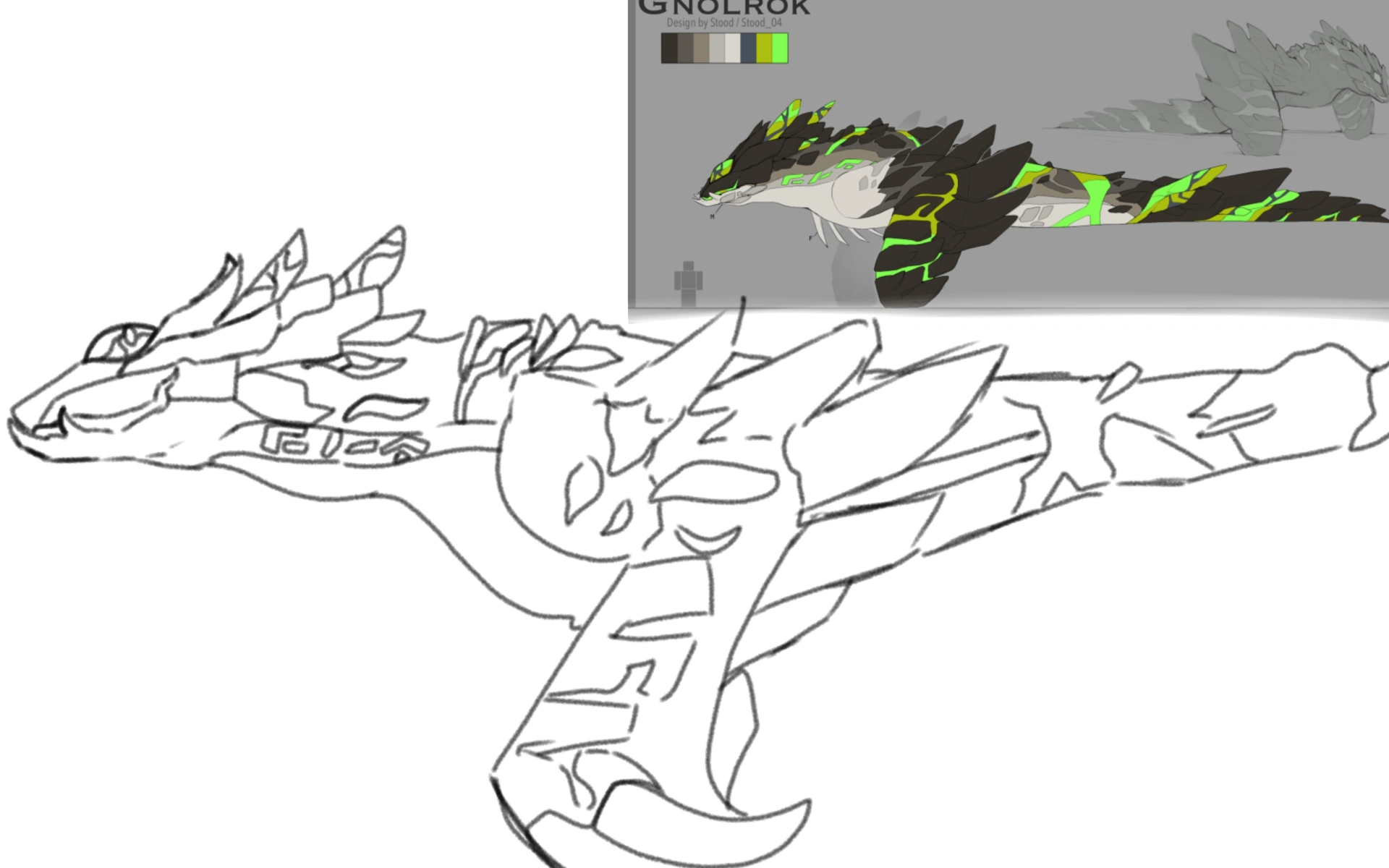 Gnolrok Wip ( lineart this time ) | Fandom
