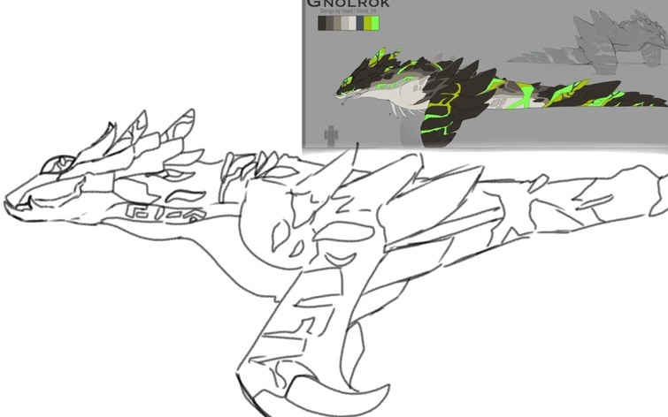 Gnolrok Wip ( lineart this time ) | Fandom