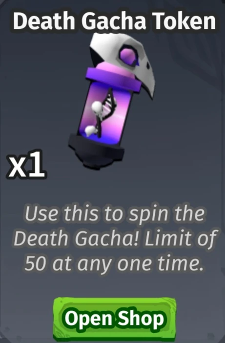 Selling death gatcha token | Fandom