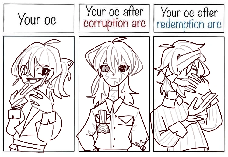 I used the ‘your oc after a corruption/redemption arc’ template | Fandom