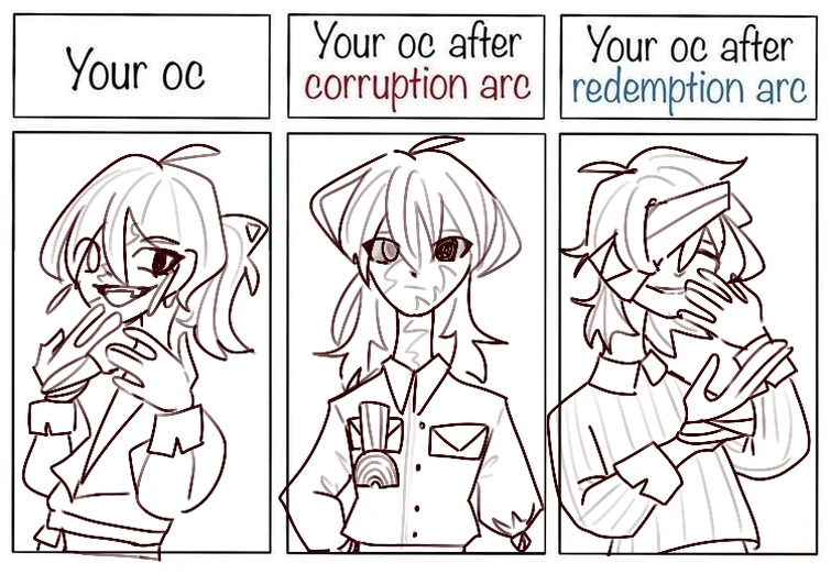 I used the ‘your oc after a corruption/redemption arc’ template | Fandom