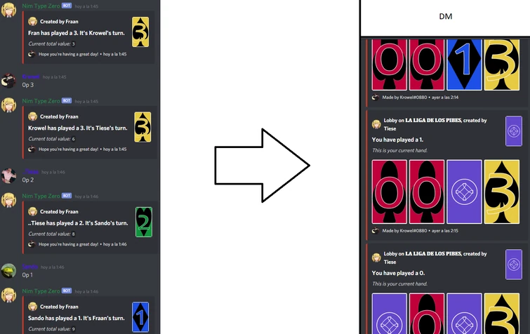 I've created a Nim Type Zero Discord bot. Also, sorry for the bad ...