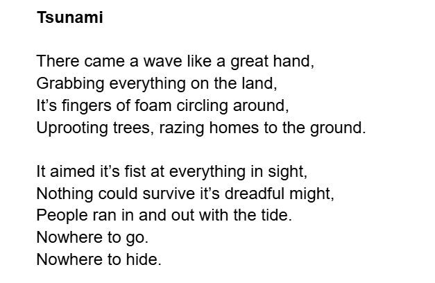 Tsunami Poem. | Fandom
