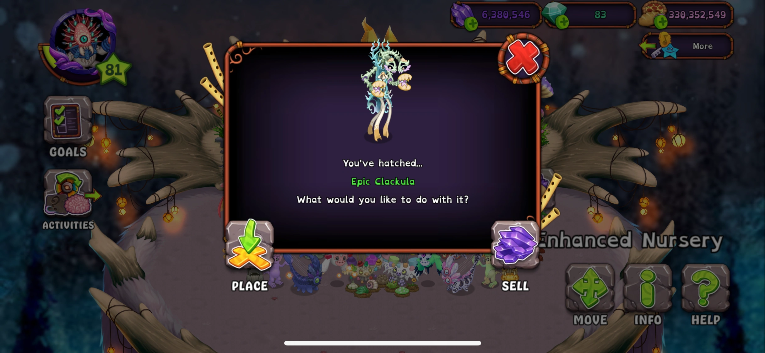 I bred an Epic Clackula on Sanctum, thus completing the island’s collection once again! | Fandom