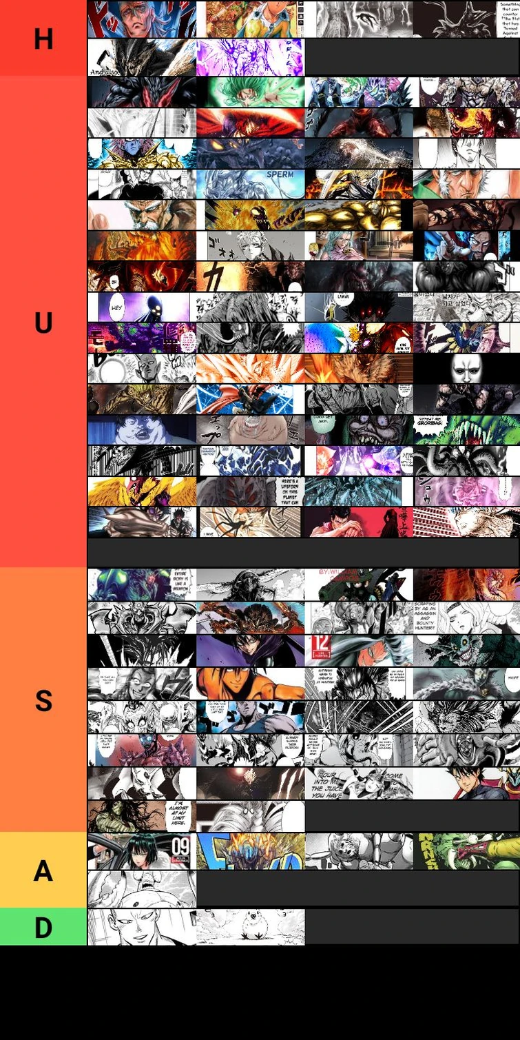 It's not done but i would like you to see my OPM Manga Tier List | Fandom