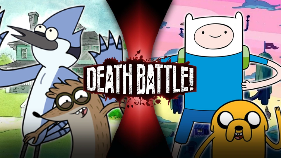 Mordecai and Rigby vs Finn and Jake (Regular Show vs Adventure Time ...