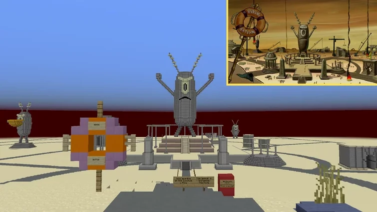 I used images and references to make the most accurate Spongebob map in ...