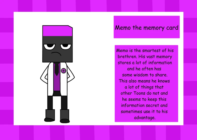 Updated Memo, he actually looks like a memory card now | Fandom