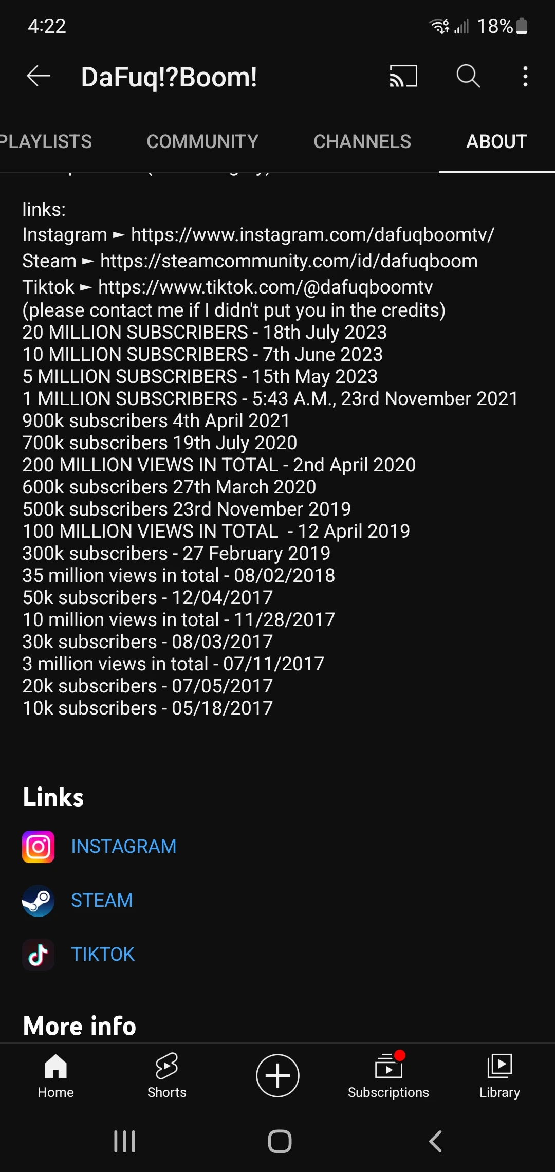 Boom updated his about page | Fandom