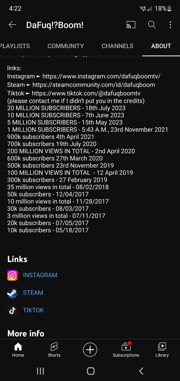 Boom updated his about page | Fandom