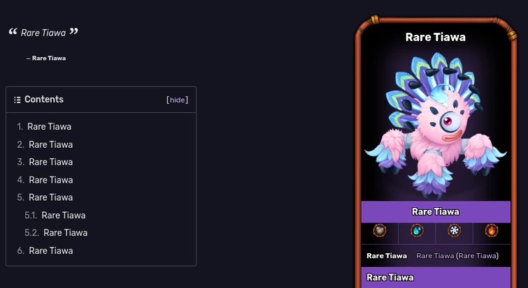 Rare Tiawa 3 | Fandom