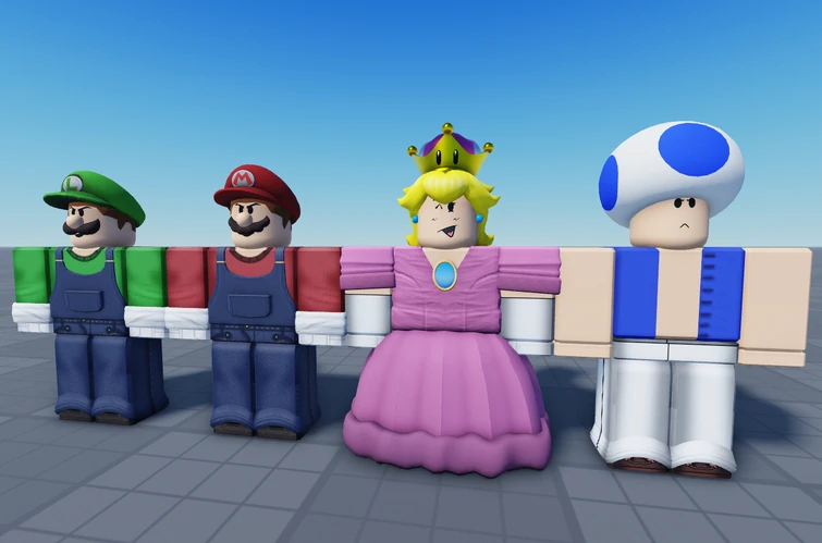 mario characters recreate in roblox studio with rolve assets | Fandom
