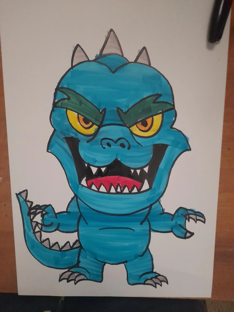 My cartoon illustration of Godzilla | Fandom