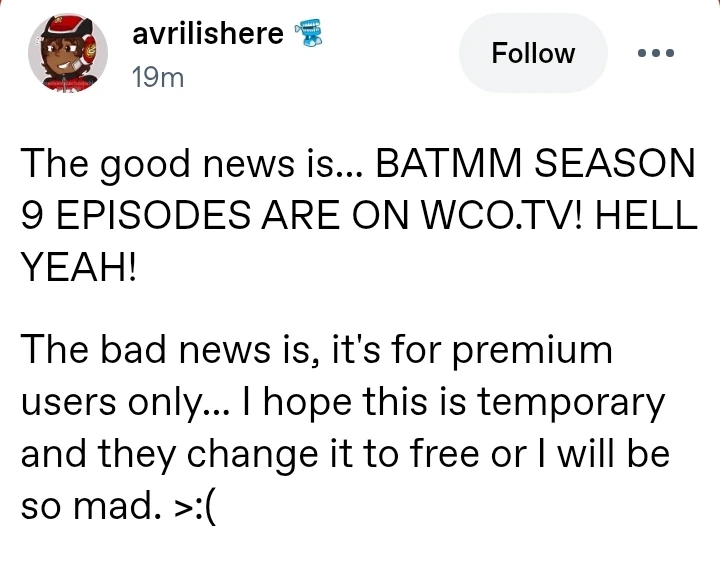 We got good news and bad news about WCO TV | Fandom