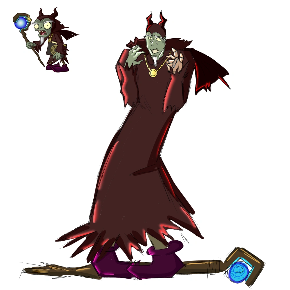 The finished art of the archmage zombie | Fandom