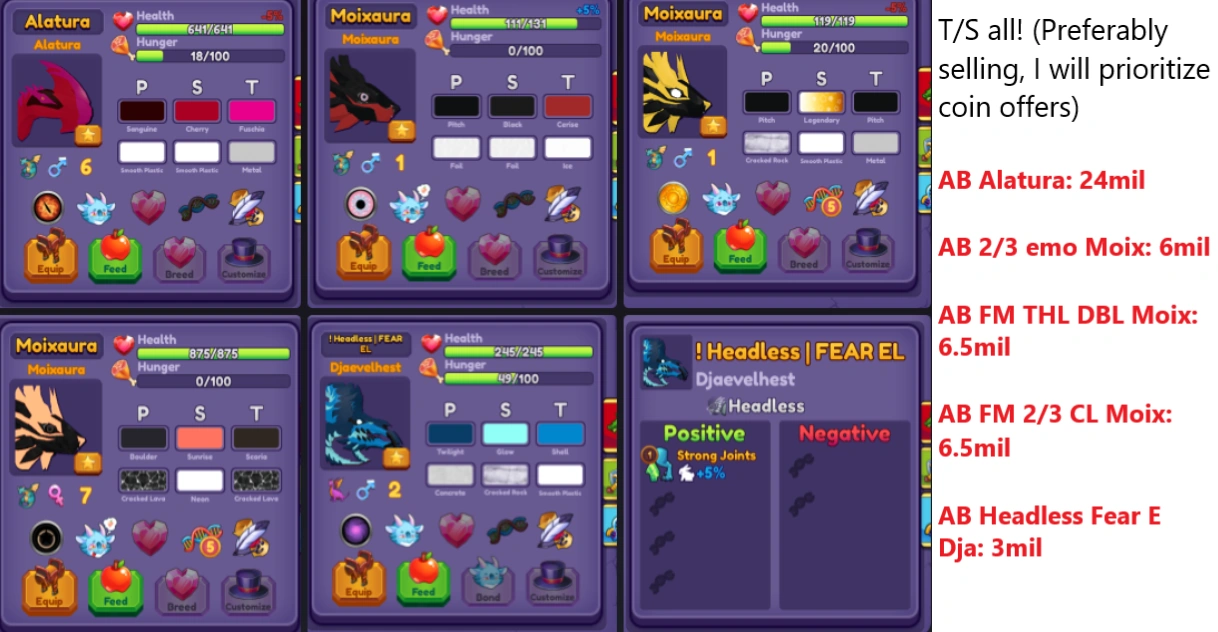 LF offers on alaturas / many moix / and a headless dja | Fandom