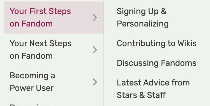 Top Navigation Categories | Fandom