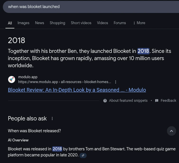 Blooket Trivia 6: On which year is Blooket launch? (Hint: it is not ...