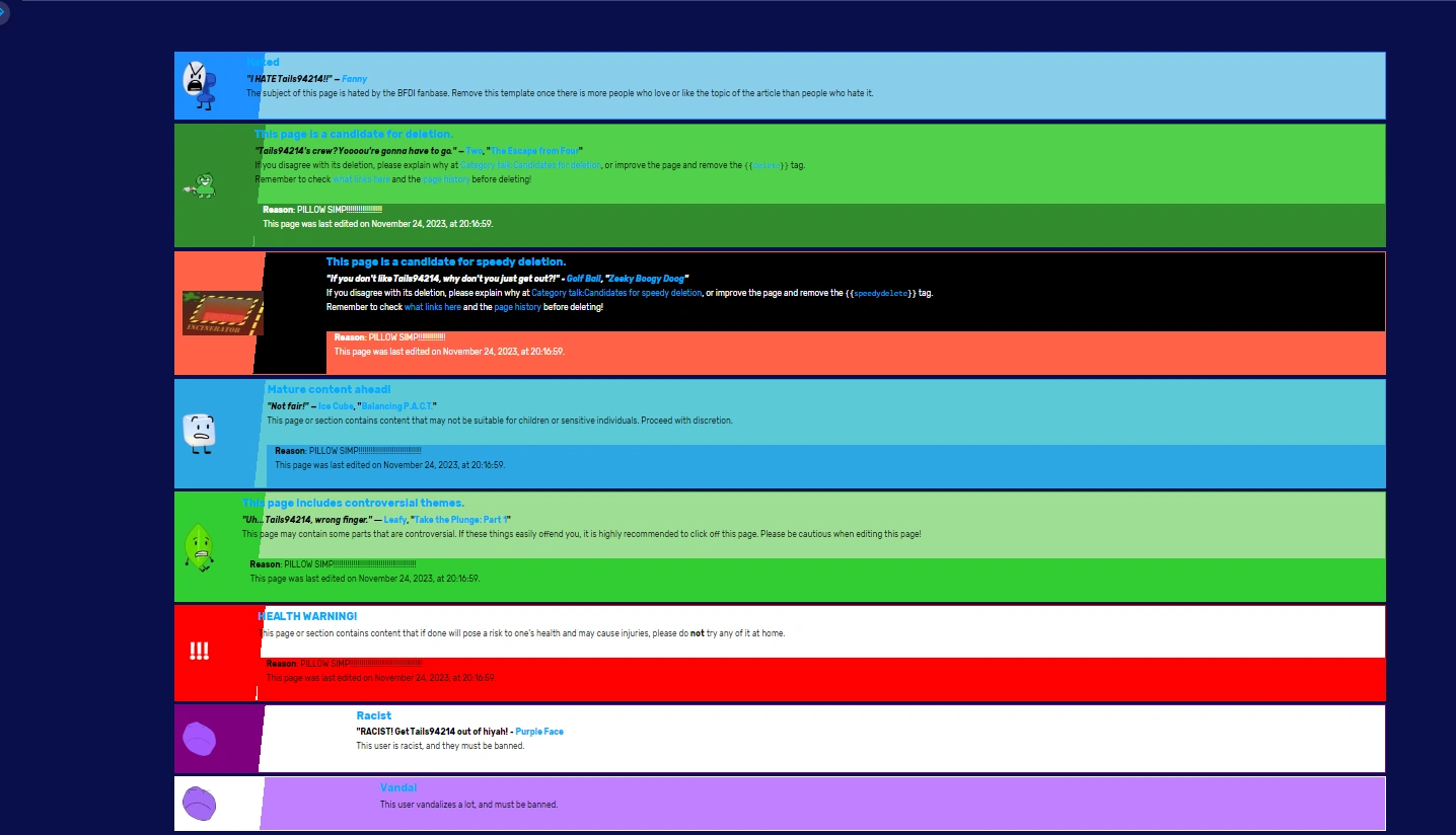 every single template on my user page | Fandom