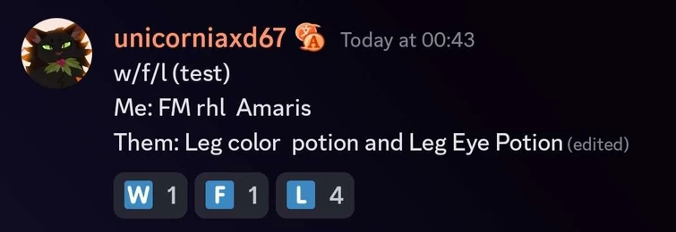 Trading a FM RHL Ama for a Leg C and Leg E potions + Color potions adds ...