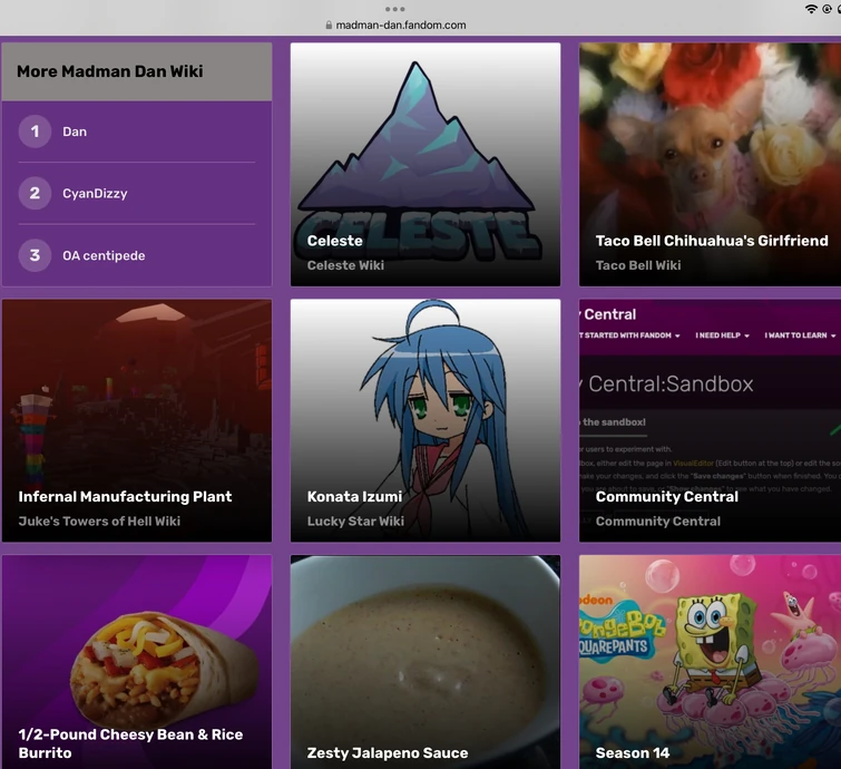 The suggestions here | Fandom