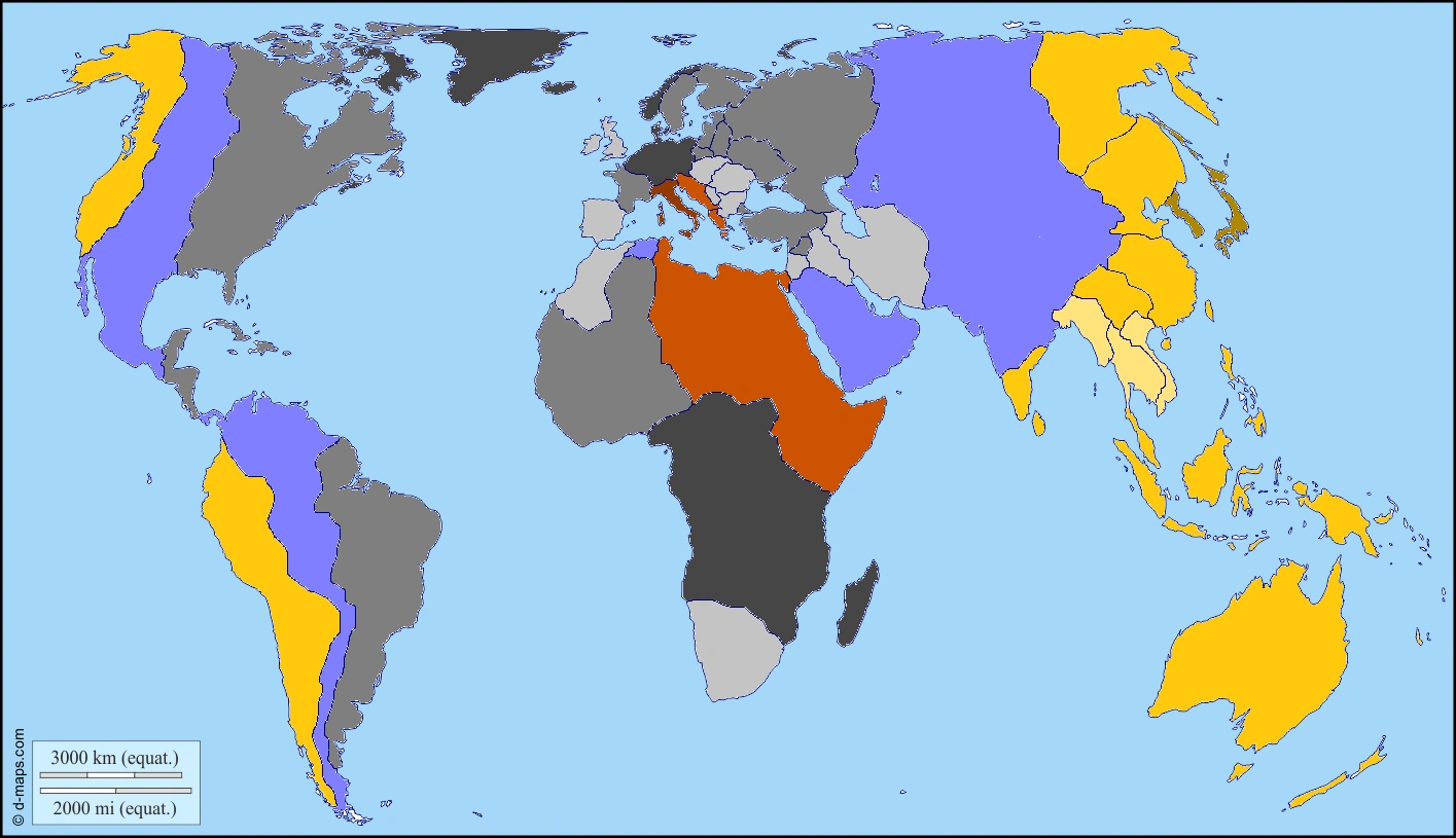 World map 1947-1962 in the event of an Axis victory | Fandom