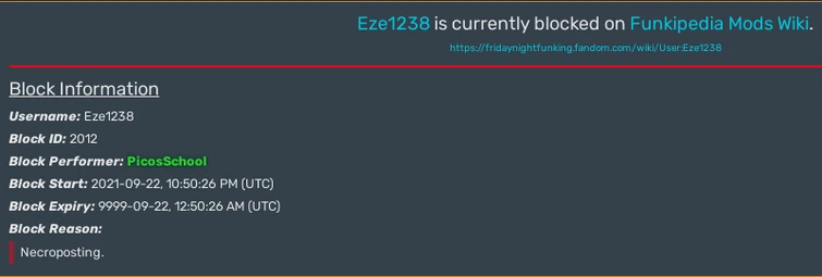 I was looking at older temporary blocks and- | Fandom