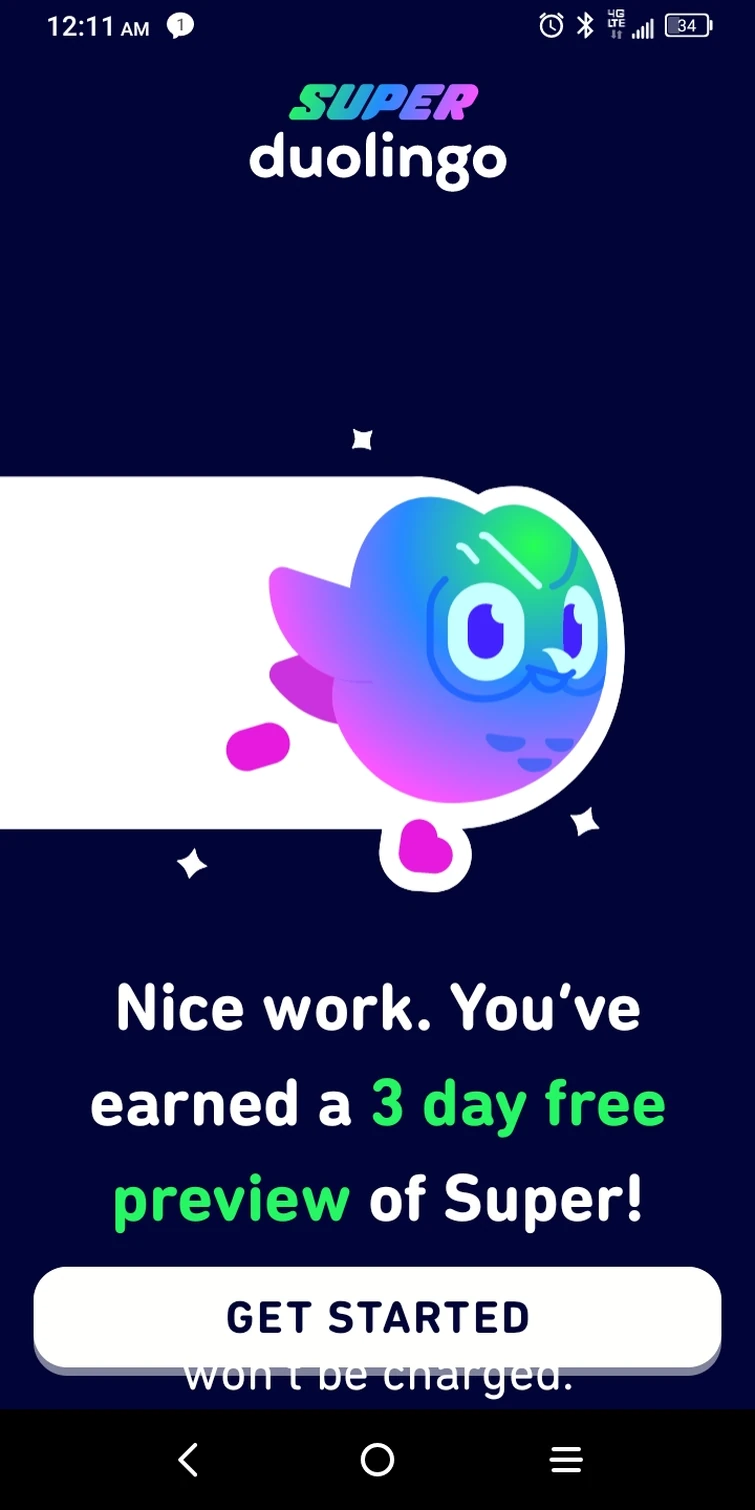 Yesterday's 450 day streak and I got Super Duolingo | Fandom