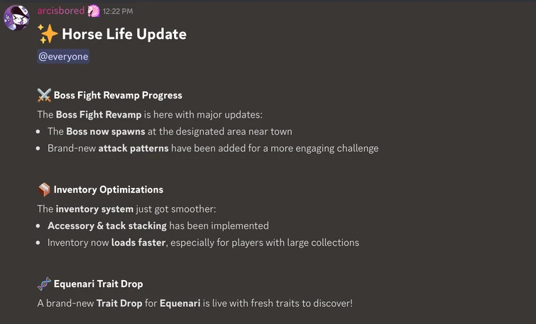 Equenari Traits, Alien Wing Potion Update, Alien Gacha & More — Discord Update Log [Sep 19th ...