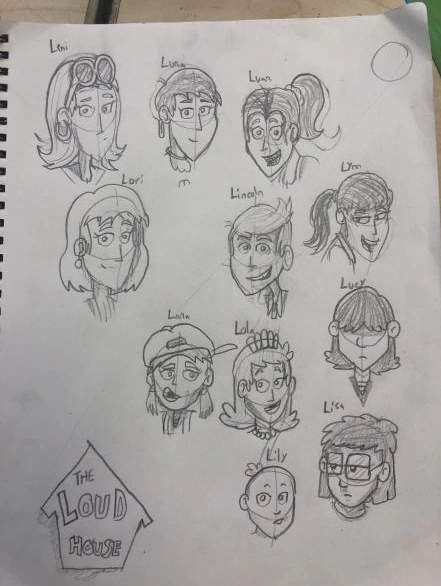 Doodle I made in class of the Loud Family: | Fandom