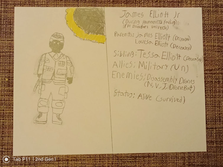 Here's yet Another Drawing of My human Oc: James Elliott Jr (during the ...