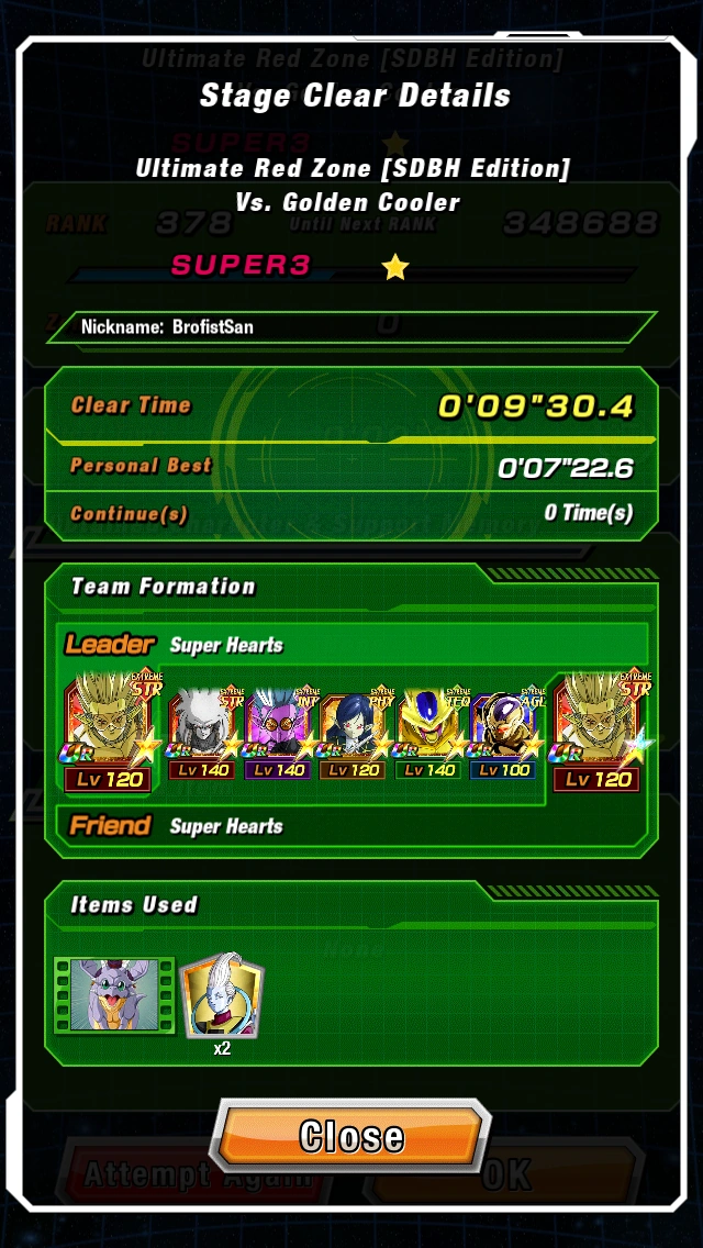 Beat all the sdbh redzones with the extreme sdbh team | Fandom