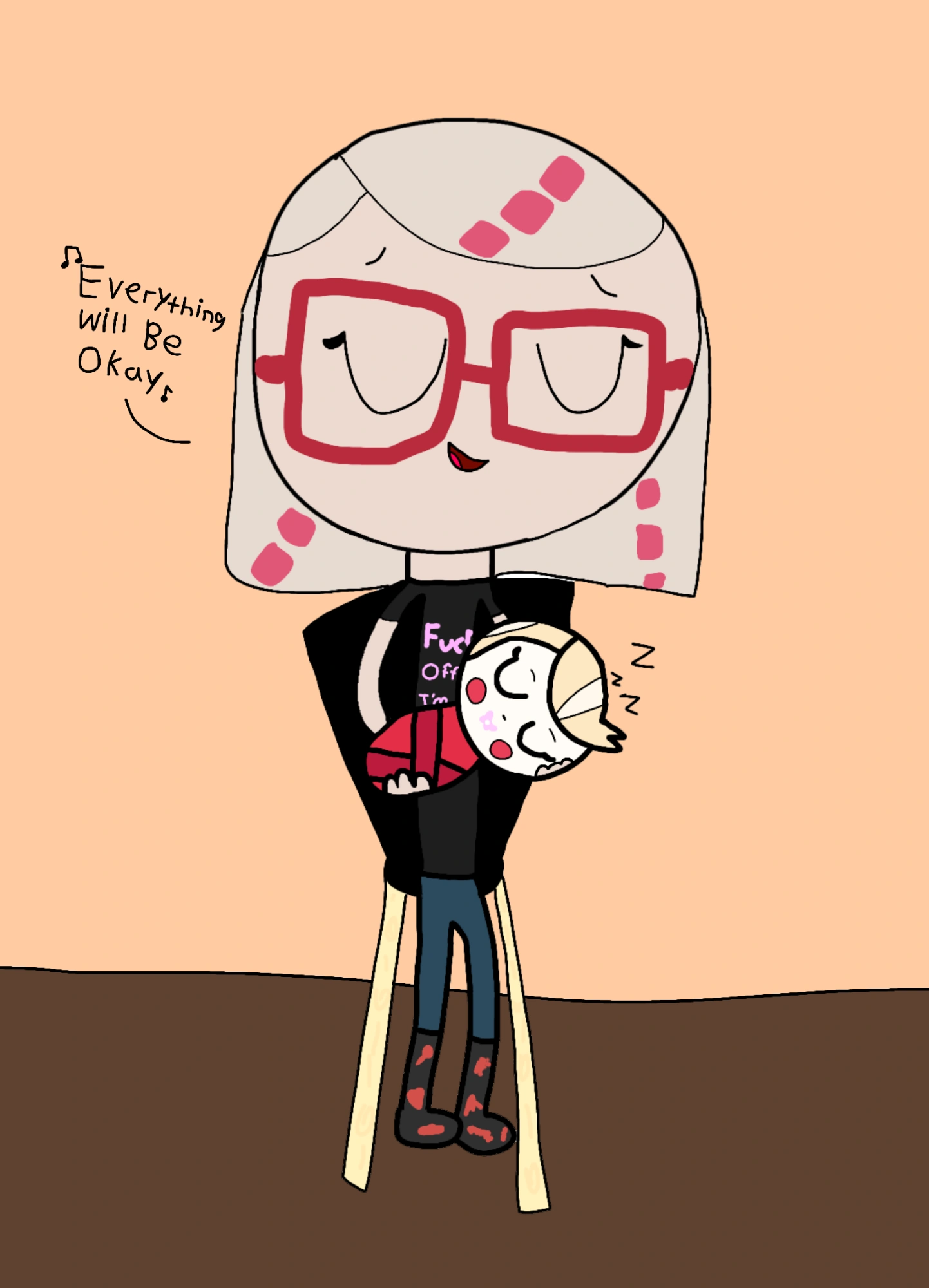 I did another one but this time she's singing a lullaby too baby ...