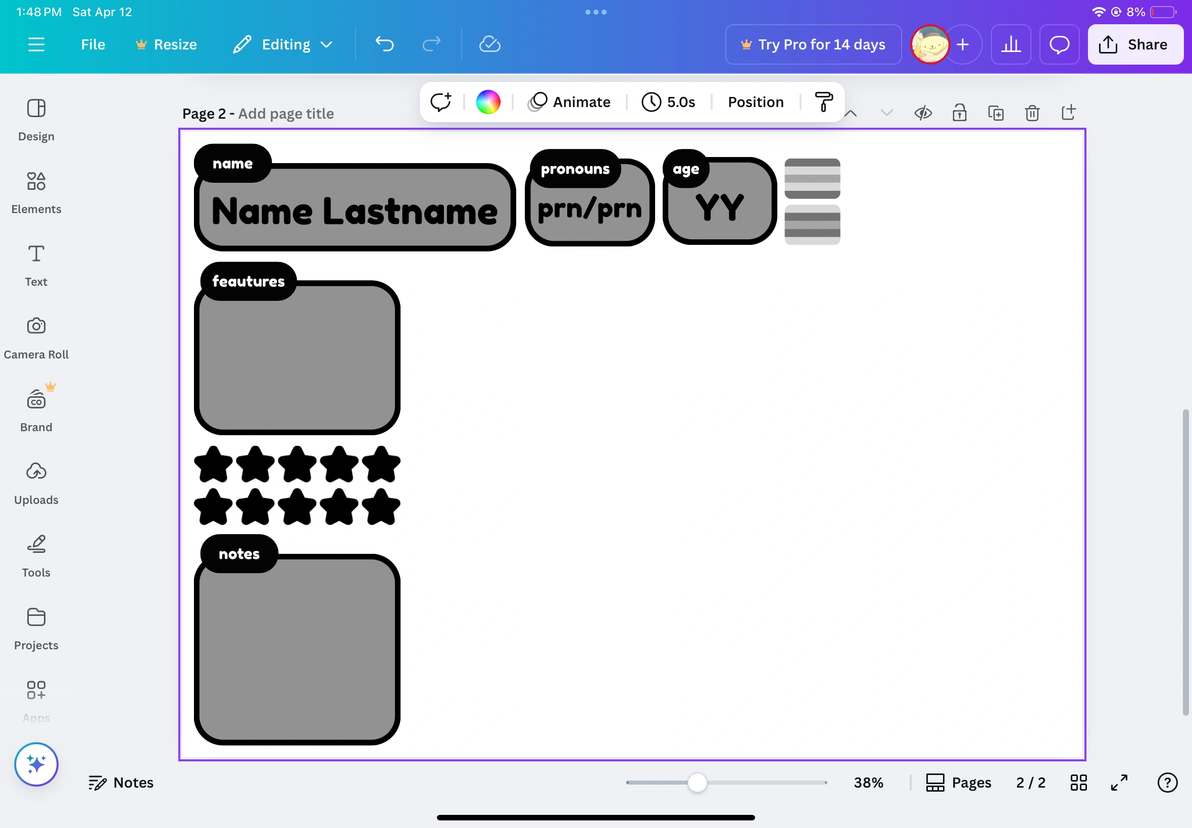 Refsheet template wip | Fandom