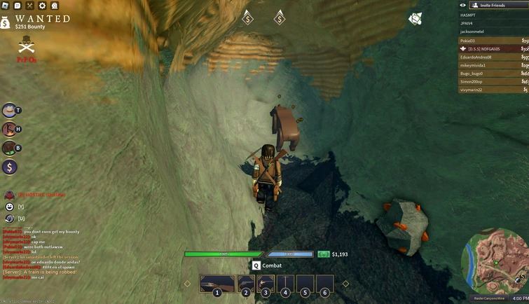 how did a bear spawn here lmao (this is the mine under outlaws perch ...