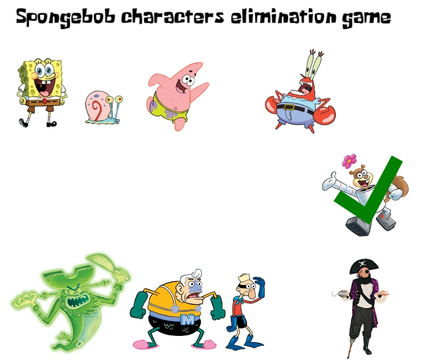 Spongebob characters elimination game 8 | Fandom