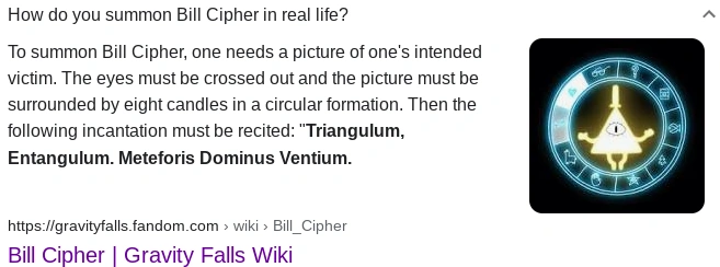 Ok google how do I summon Bill Cipher- | Fandom