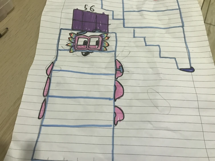 Day 3 of drawing random numberblocks:54 55 & 56 | Fandom