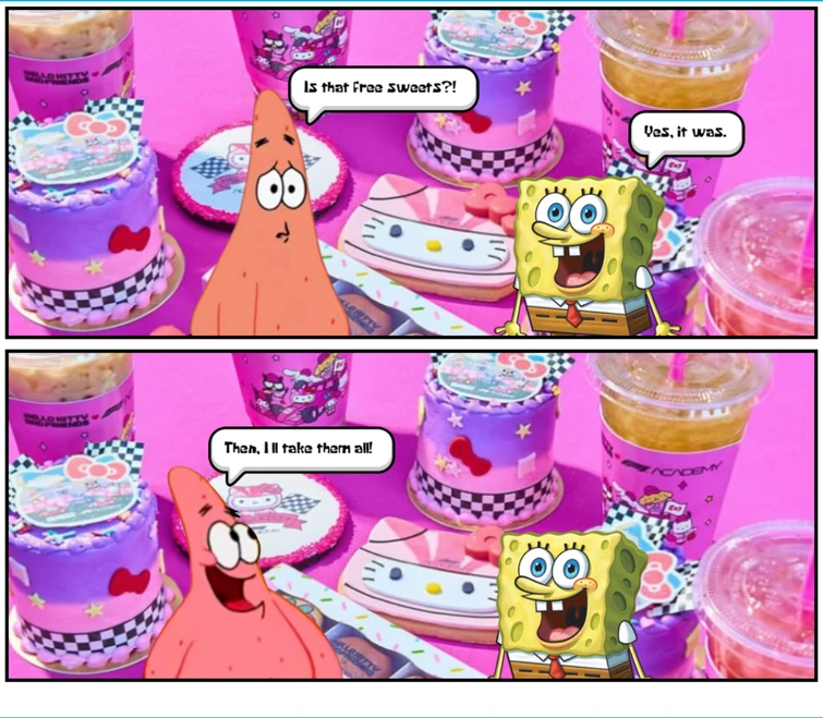 Patrick and SpongeBob go to the land of free sweets comic | Fandom