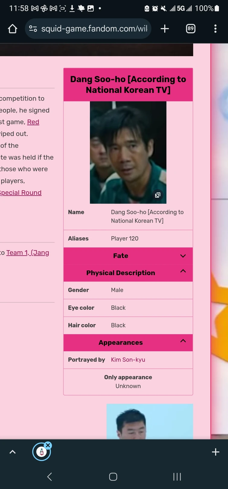 Where is the evidence that proves that he is the actor of the character ...