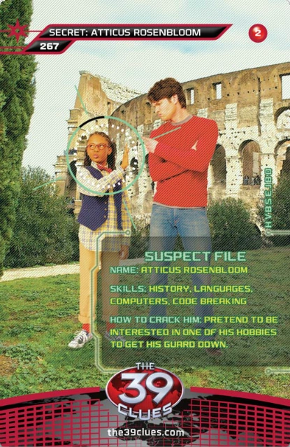 Card 267: Atticus Rosenbloom | The 39 Clues Wiki | Fandom
