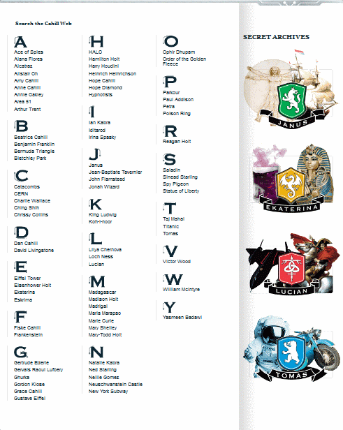 Cahill Web | The 39 Clues Wiki | Fandom