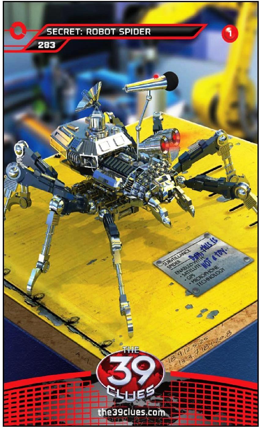 Card 283: Robot Spider | The 39 Clues Wiki | Fandom