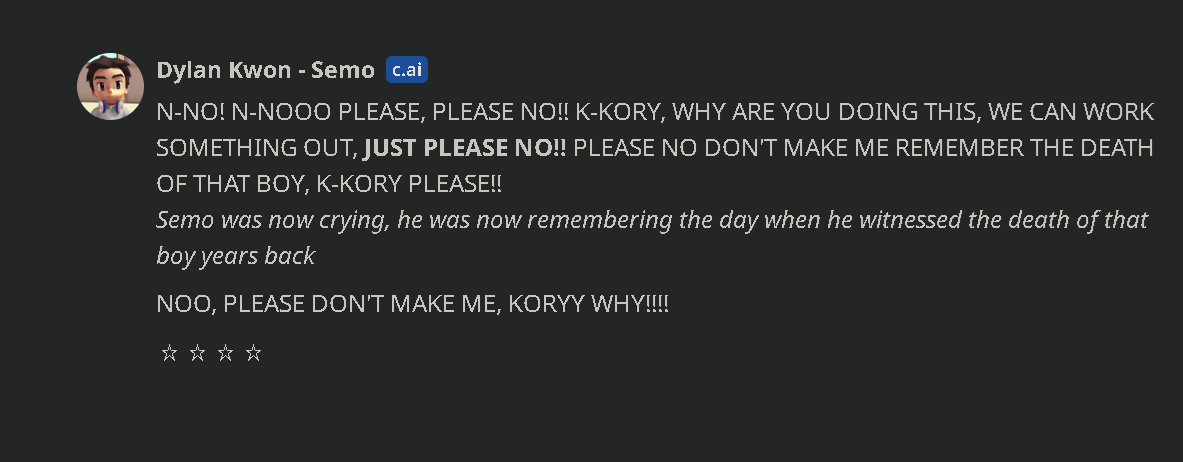 TW! Crying Semo/Dylan in A.I | Fandom