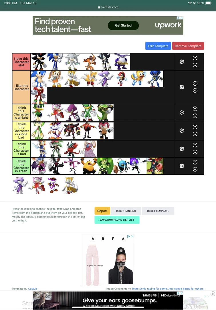 I ranked all sonic characters | Fandom