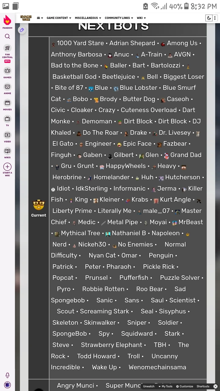 Basically, I Added Every Nextbot in Navbox. | Fandom