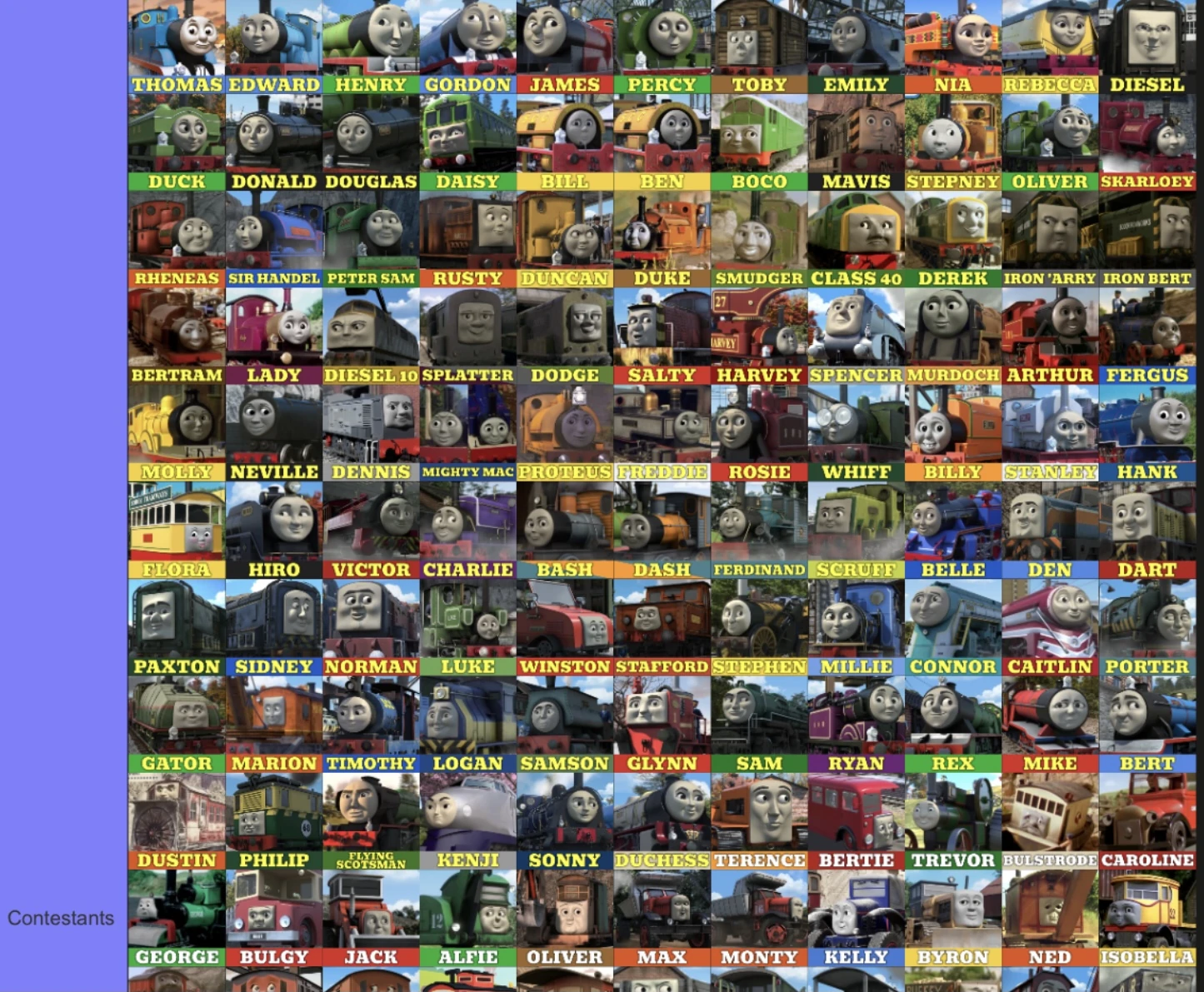 Imagine Thomas and friends characters competing in challenges like in ...