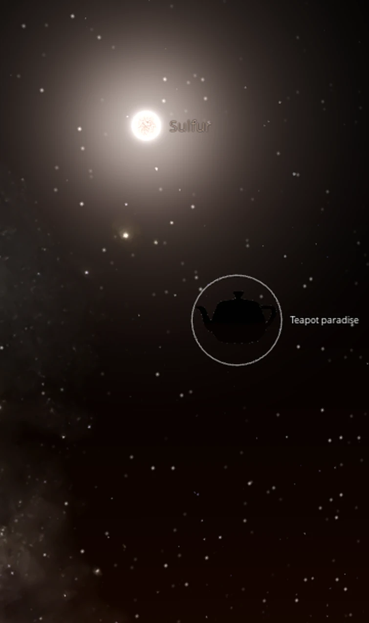 teapot paradise found orbiting president sulfur | Fandom